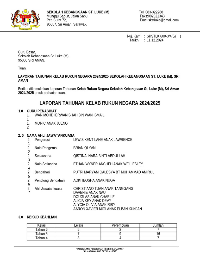 Tapak Laporan Tahunan KK 2024 | PDF