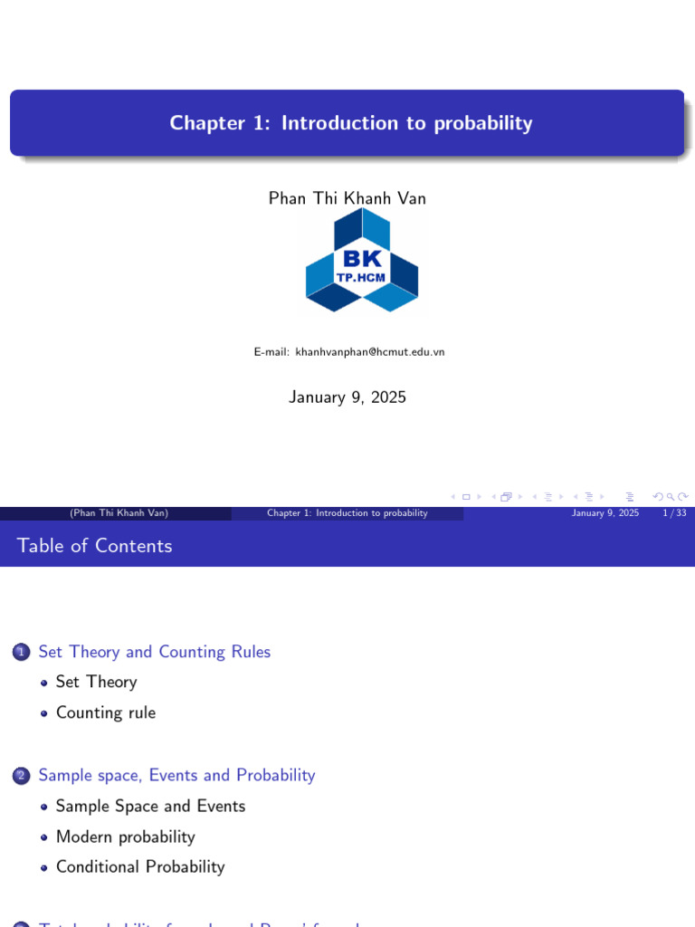 Chapter 1 Introduction To Probability | PDF | Permutation | Set (Mathematics)
