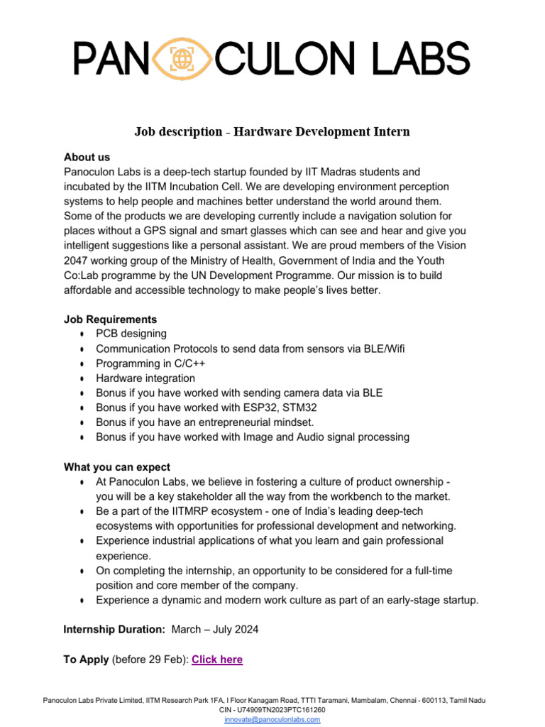 IITMRP Hardware Development Internship | PDF