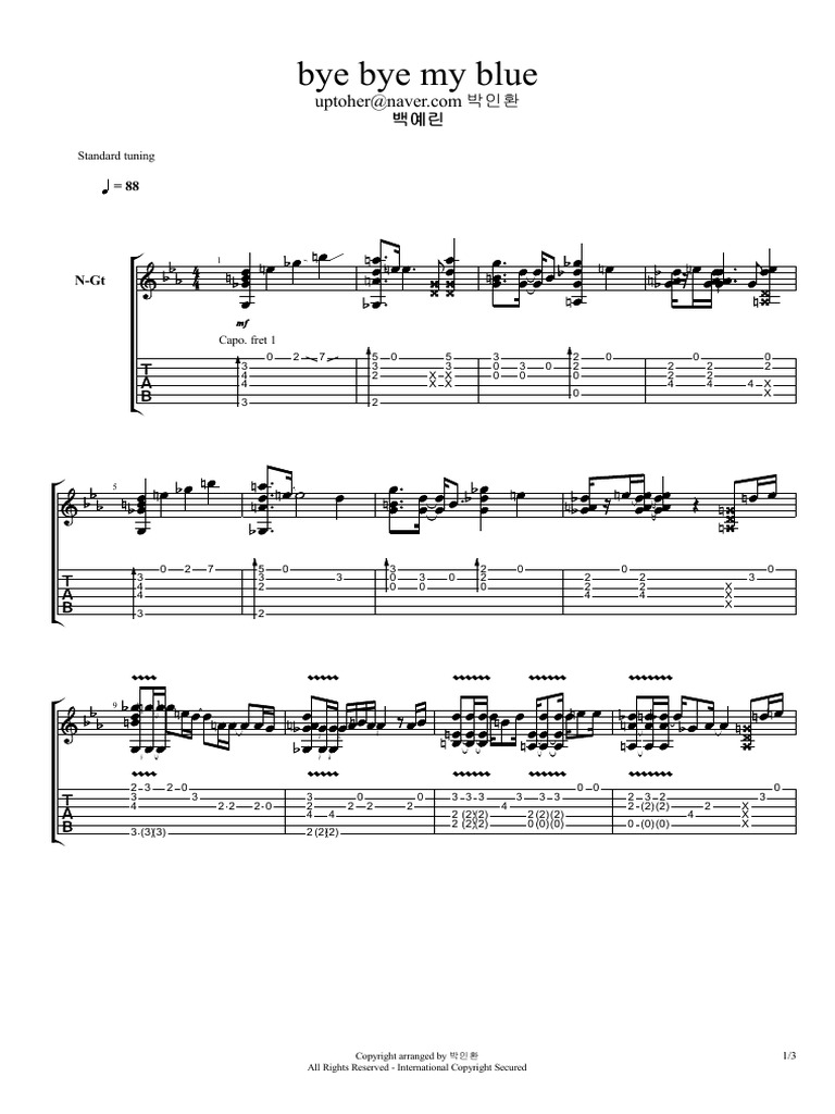 백예린 - bye bye my blue | PDF