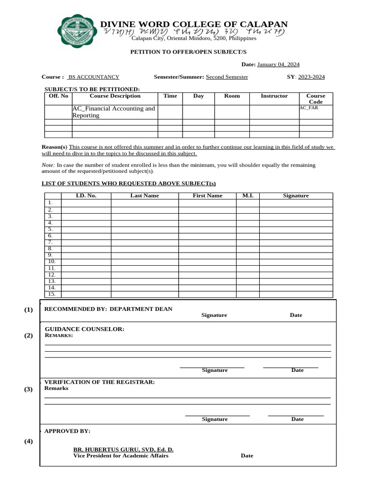 Petition Form | PDF