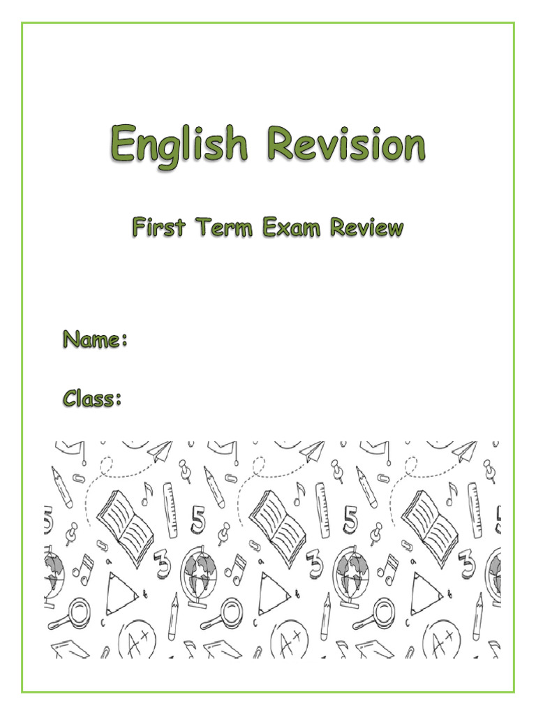 Grade 5 English Revision Guide | PDF | Grammar | Linguistics