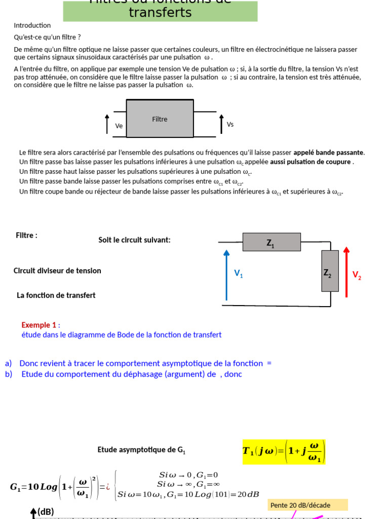 Comprendre les filtres et fonctions de transfert | PDF | Filtre ...