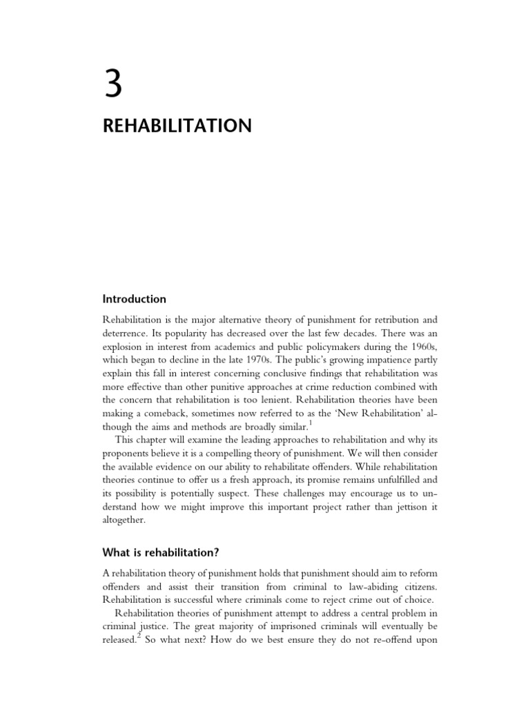 4. Rehabilitation | PDF | Punishments | Rehabilitation (Penology)