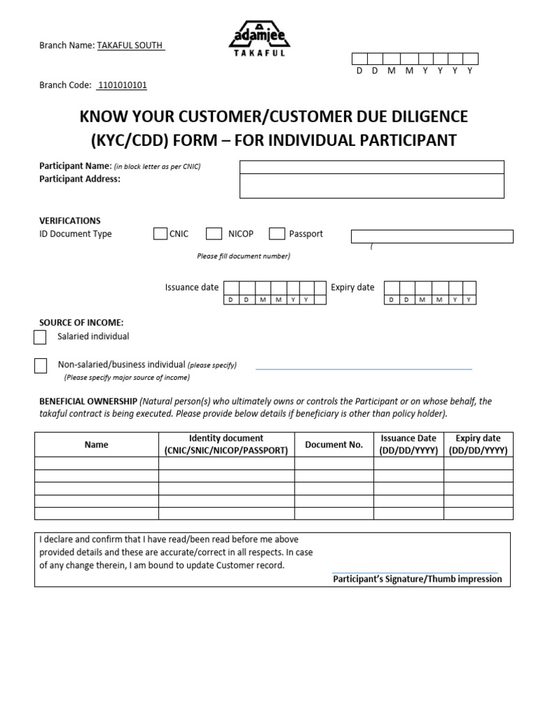 Individual Customer Kyc | PDF | Identity Document | Government And ...