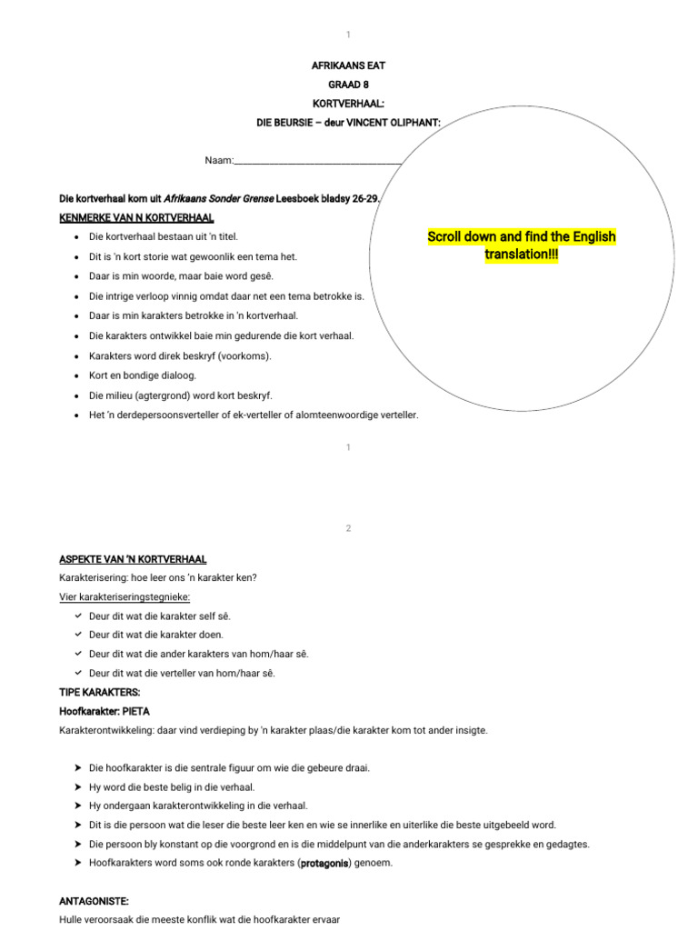Die Beursie Notas en Navorsing | PDF