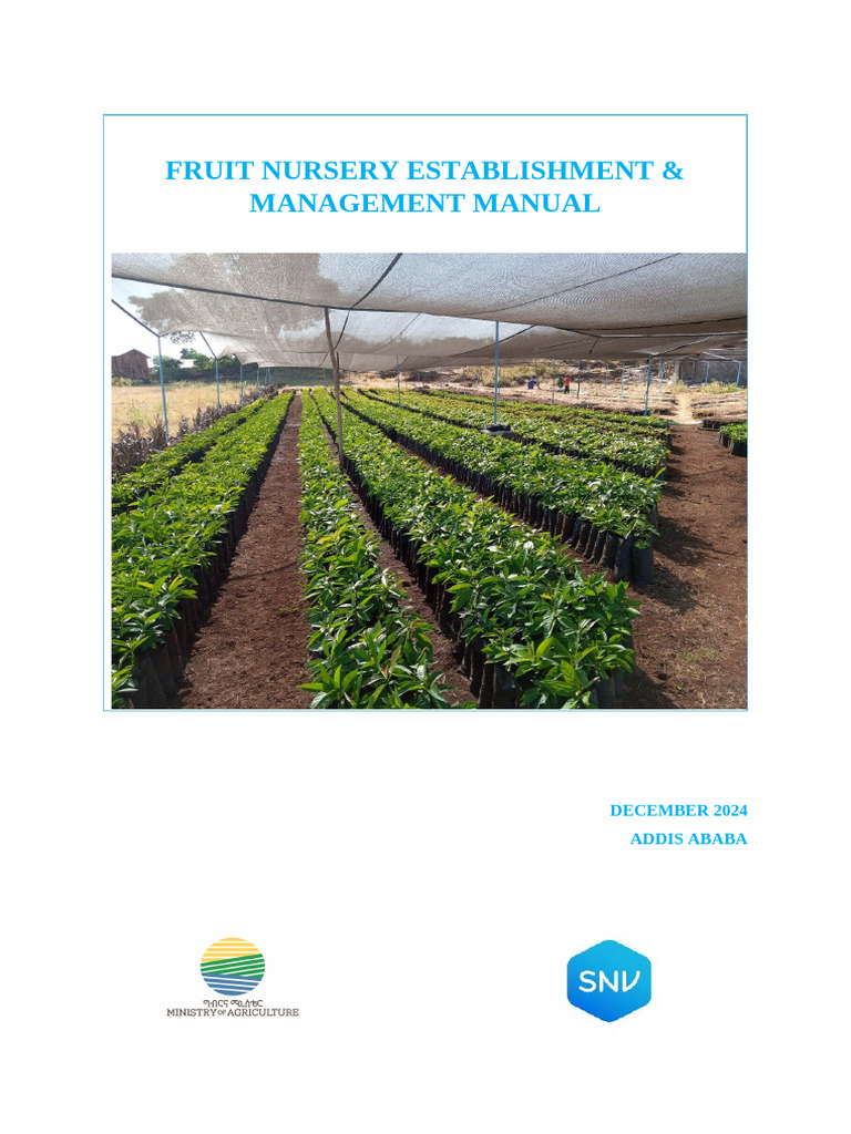 Fruit Nursery Establishment Manual | PDF | Plant Nursery | Grafting