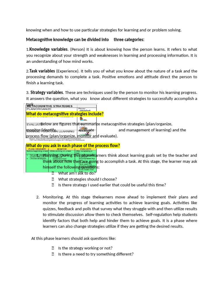 15 | PDF | Metacognition | Learning