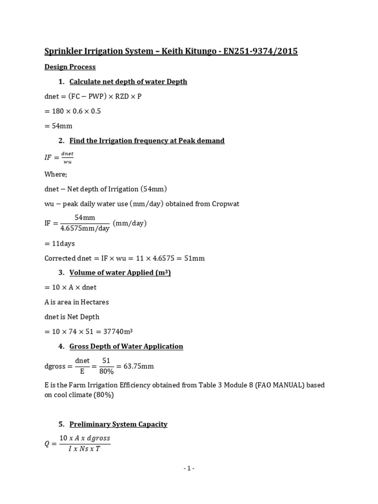 Sprinkler Irrigation System | PDF | Irrigation | Civil Engineering