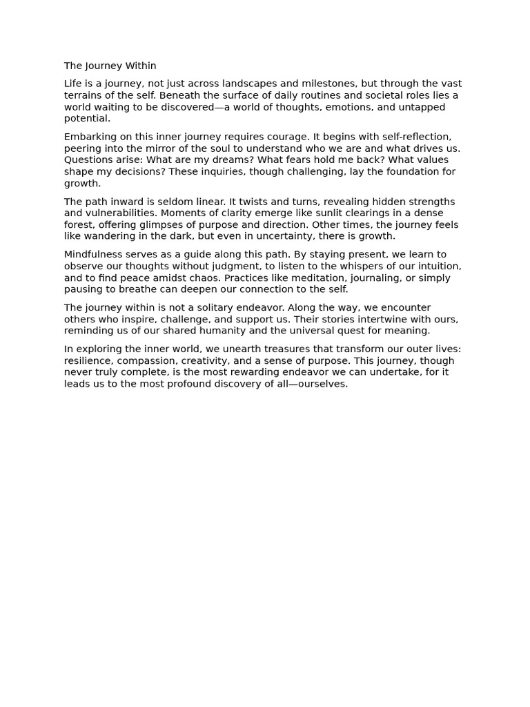 The Journey Within | PDF