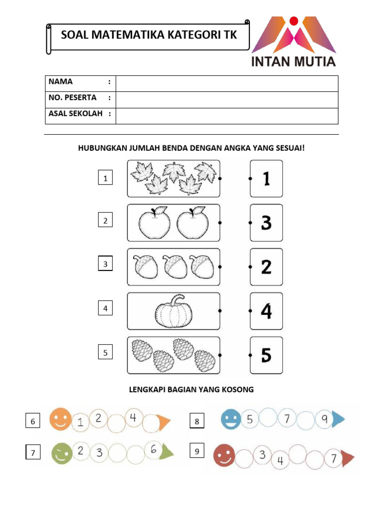 Soal-Soal TK 2024 Intan Mutia | PDF