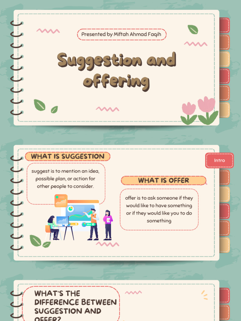 Suggestion and offer | PDF