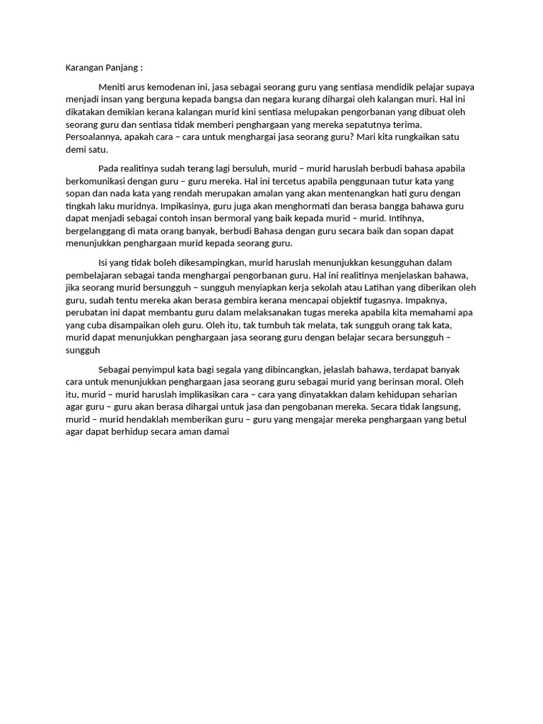 Menghargai Jasa Guru dalam Pendidikan | PDF