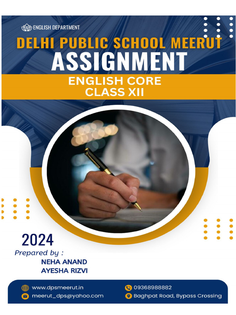 Class Xii Eng Assignment | PDF | Reading Comprehension