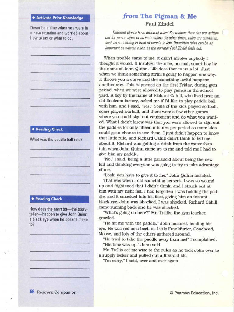 Jacob Beer - From- The Pigman and Me (1) | PDF | Trees