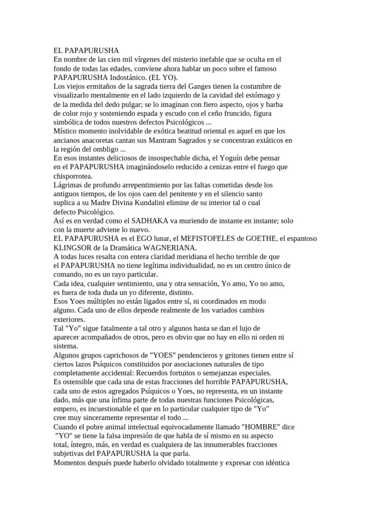 El Papapurusha | PDF | Verdad