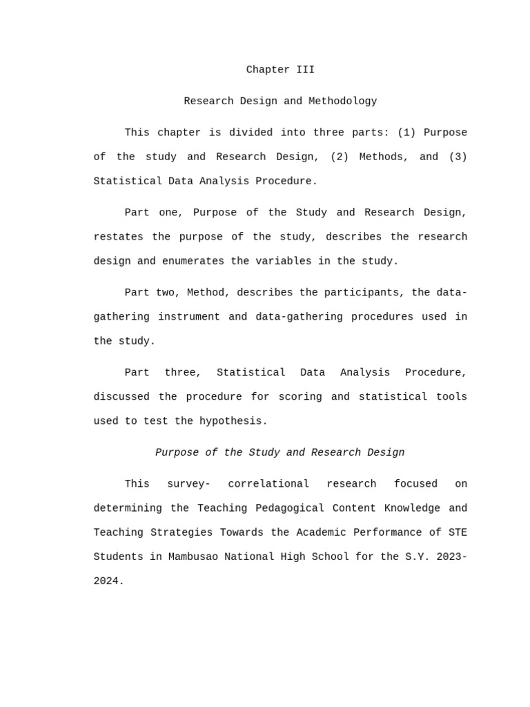 Research Design on Teaching Strategies Impact | PDF | Statistics | Sampling (Statistics)