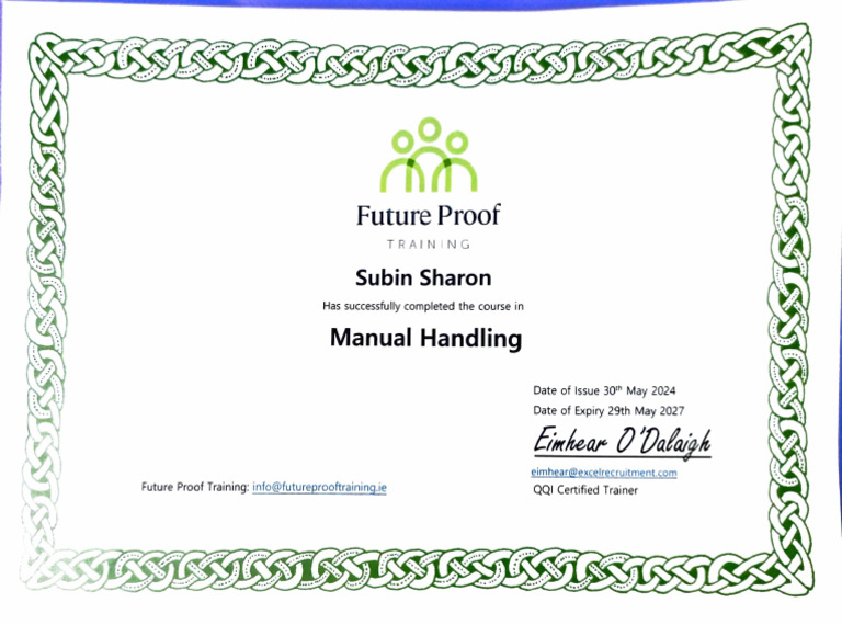 MANUAL HANDLING TRAINING | PDF