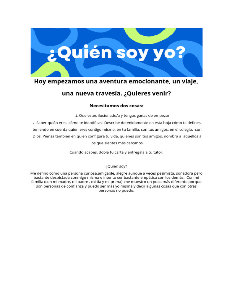 Quién Soy Yo | PDF