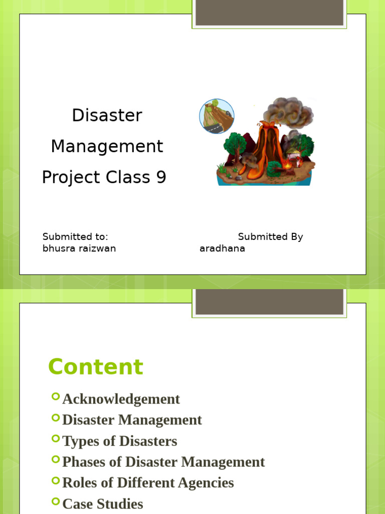 Disaster Management 9th Class Project | PDF | Natural Disasters | Emergency Management