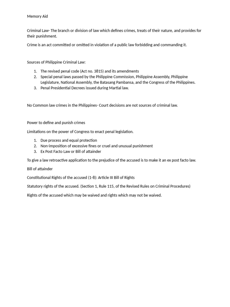 The Revised Penal Code Book 1 | PDF | Ex Post Facto Law | Crimes