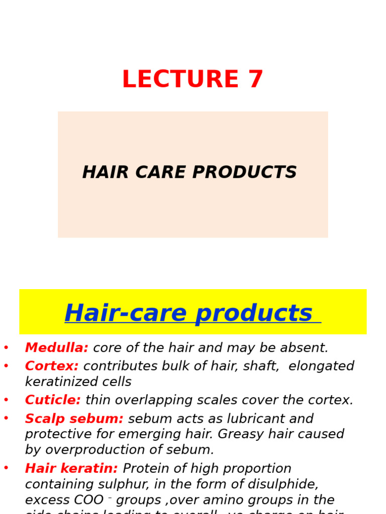 Hair Care Products and Procedures | PDF | Shaving | Hair Care