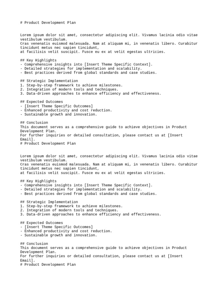 Product_Development_Plan | PDF | Innovation | Sustainable Development