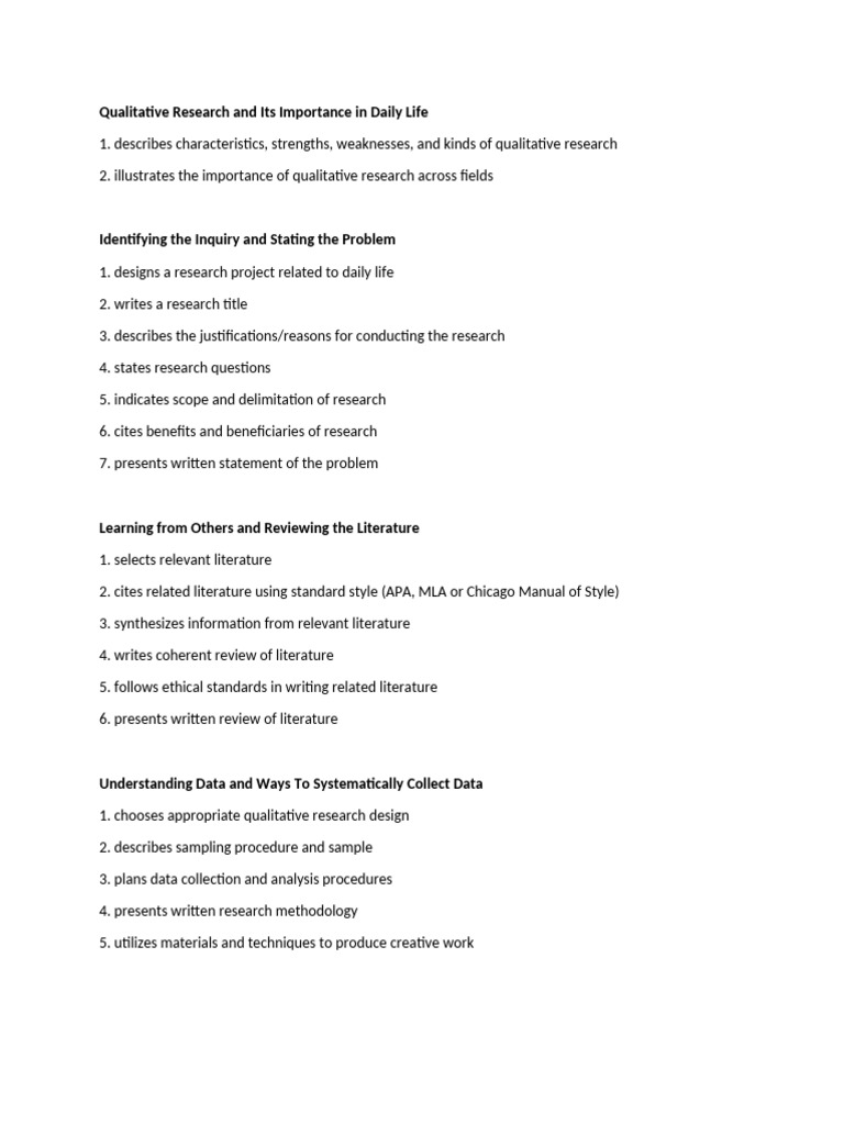 PR1 Learning Objectives | PDF