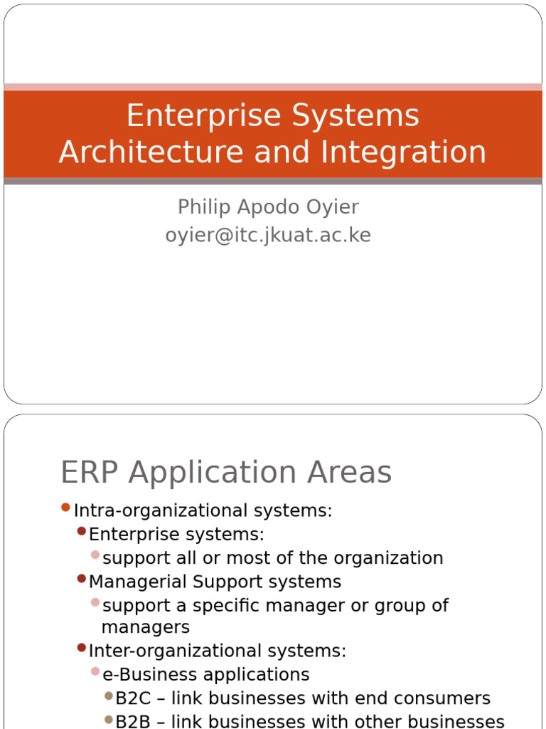 Enterprise Systems Architecture - June 2019 | PDF | Enterprise Resource ...