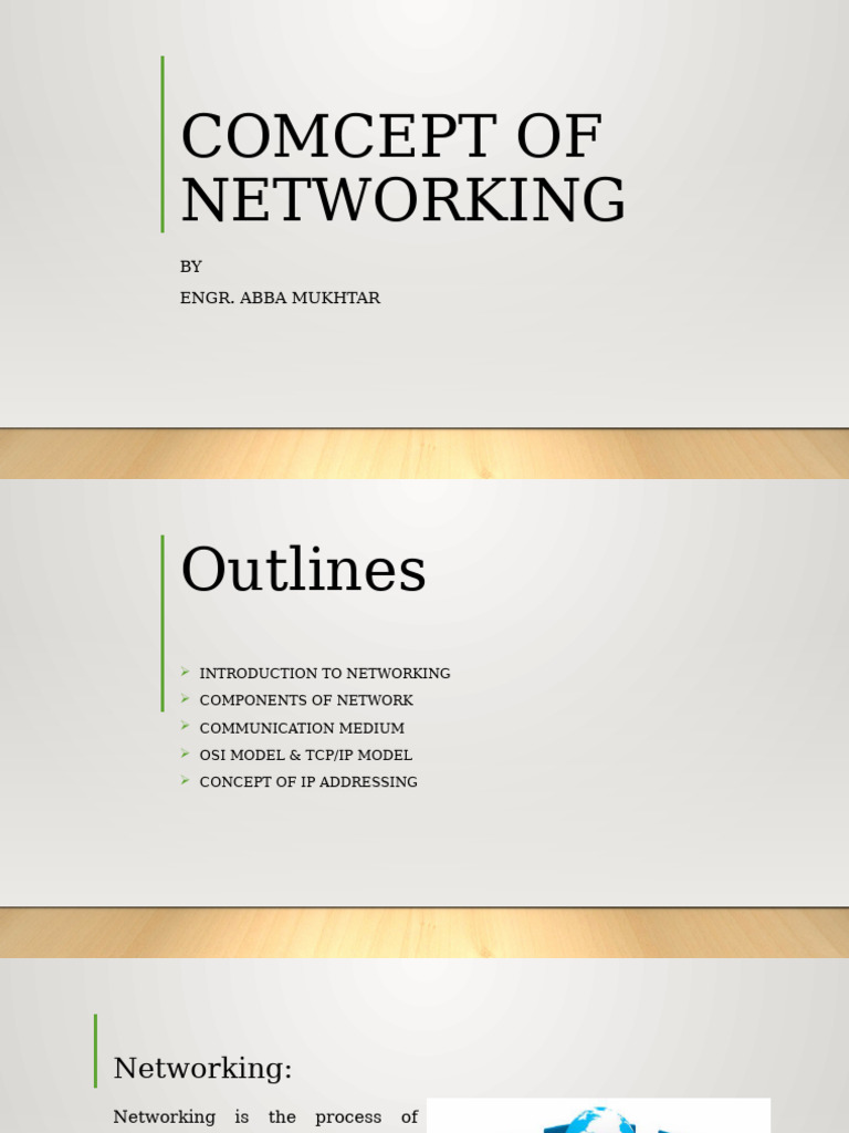 Comcept of Networking_083629 | PDF | Computer Network | Osi Model