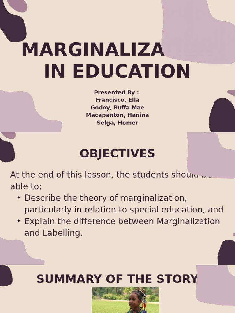 Chapter 7 Marginalization in Education SPED | PDF | Social Exclusion ...