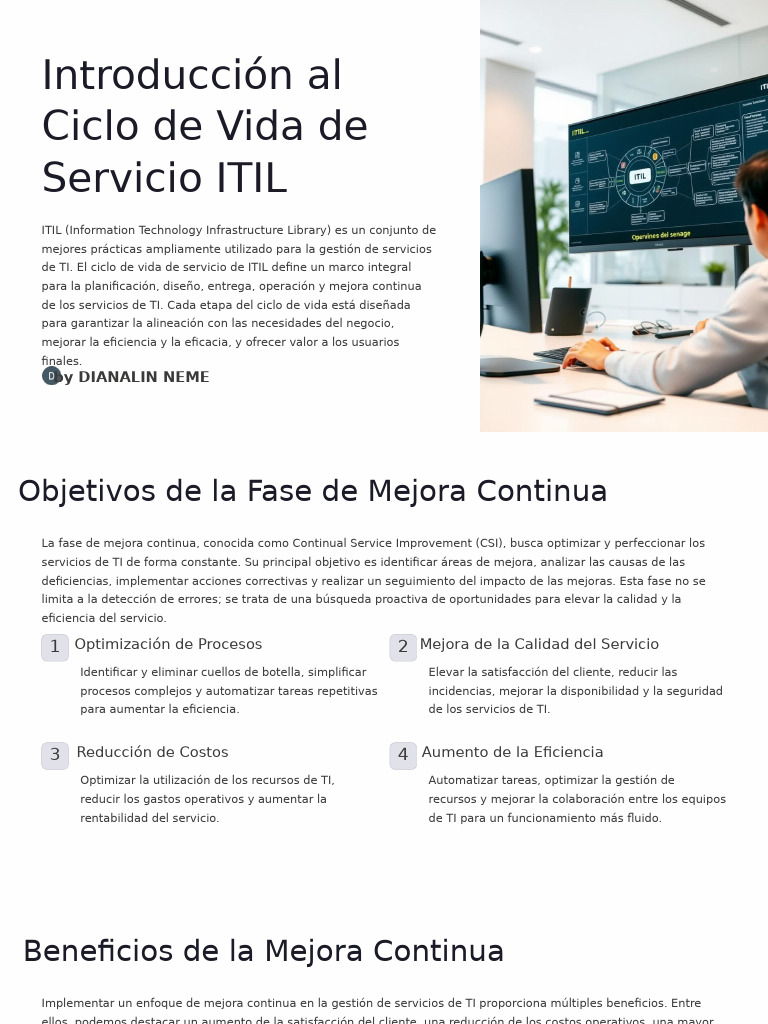 MejoraContinua Al Ciclo de Vida de Servicio ITIL DEF | PDF | Itil ...