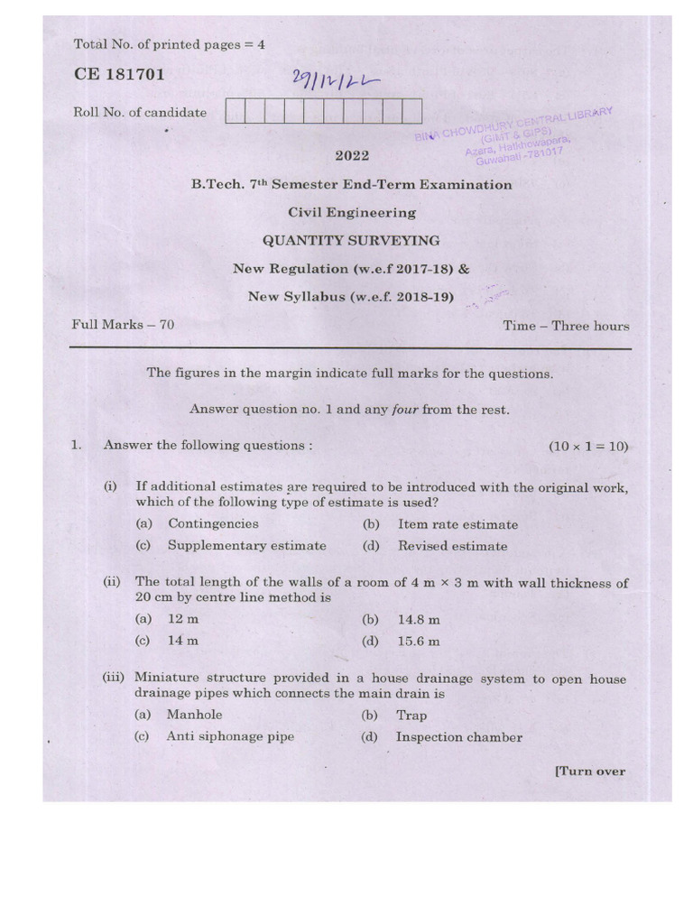 Quantity Surveying Notes | PDF