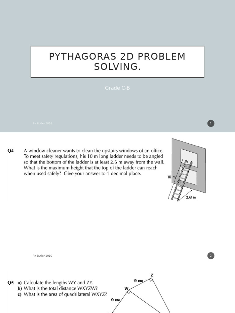 L3 Pythagoras 2D Problem Solving (ActivInspire) | PDF