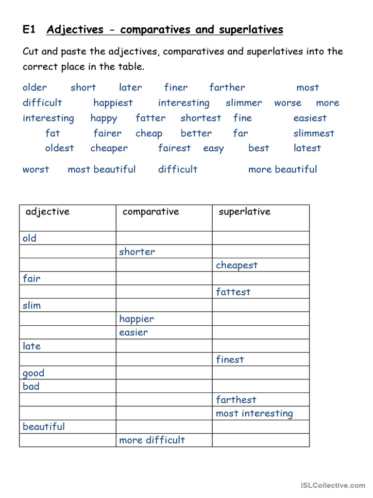 Comparatives | PDF