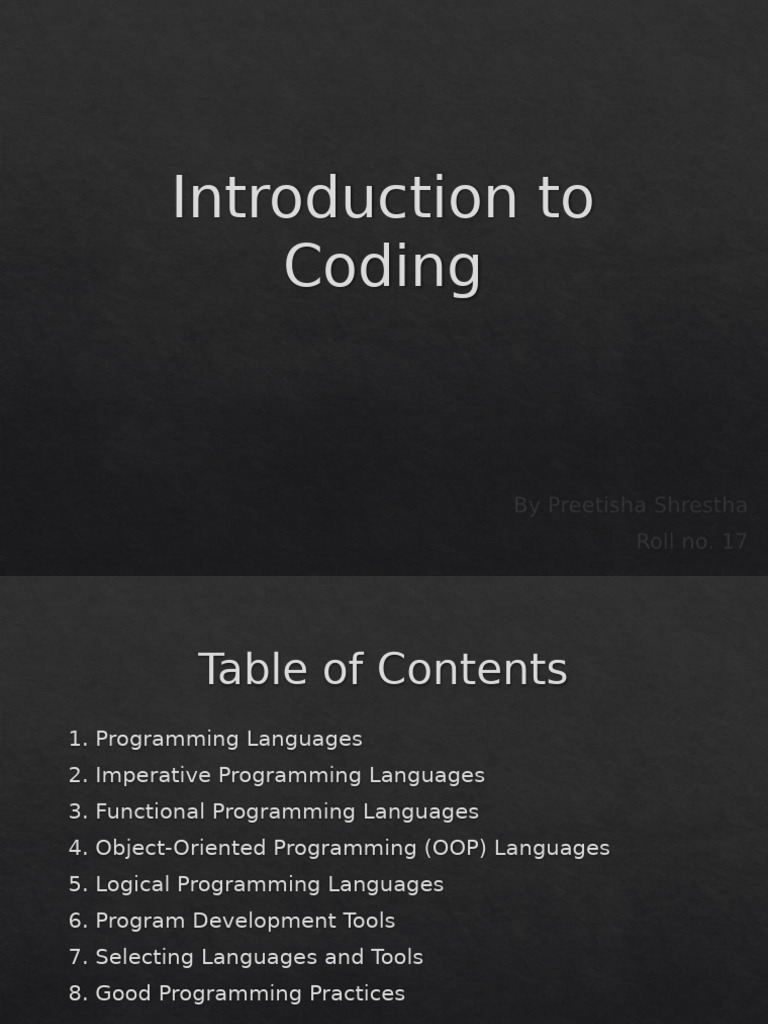 Coding Presentation | PDF