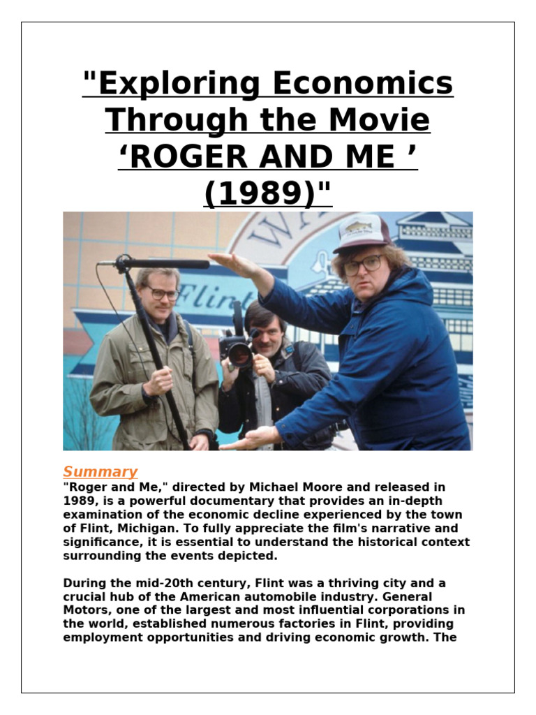 Economic Decline in Flint: "Roger and Me" | PDF | Economics | Economies