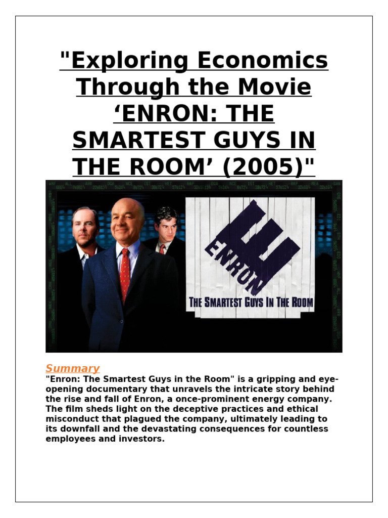 06 - ENRON (2005) -- Economics Through Film [Accounting Fraud] | PDF ...