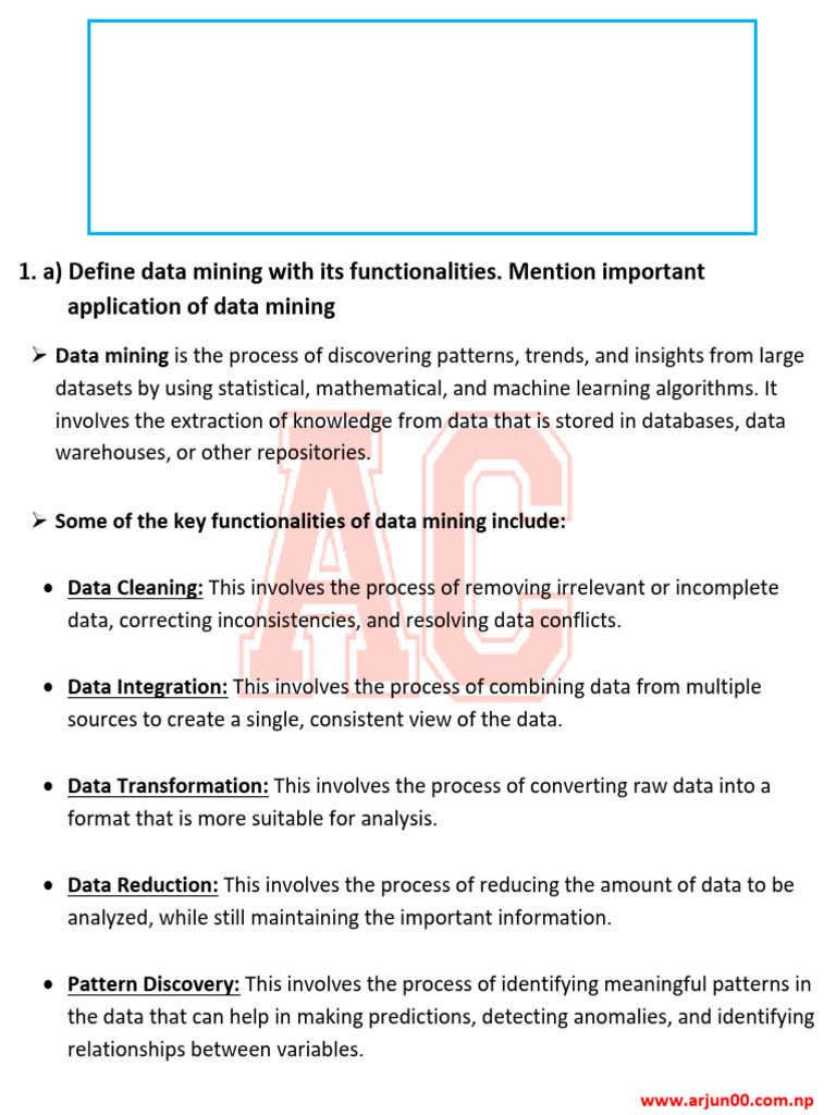 CTEVT Data Mining - Solution 2079 | PDF | Data Warehouse | Cluster Analysis