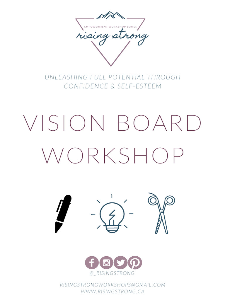 Rising Strong Vision Board Workbook.41067a14622 | PDF | Goal | Thought