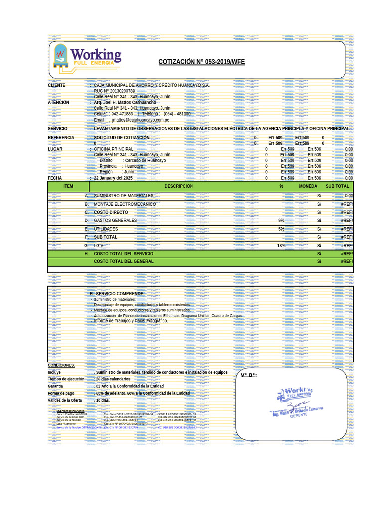COTIZACIÓN CAJA MUNICIPAL DE AHORRO Y CRÉDITO HUANCAYO | PDF | Bancario | Bancos
