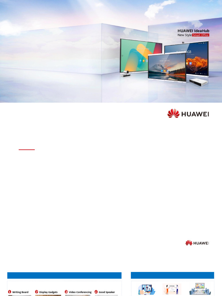HUAWEI IdeaHub Solution Introduction | PDF | Videotelephony | Computing HUAWEI IdeaHub Solution Introduction | PDF | Videotelephony | Computing
