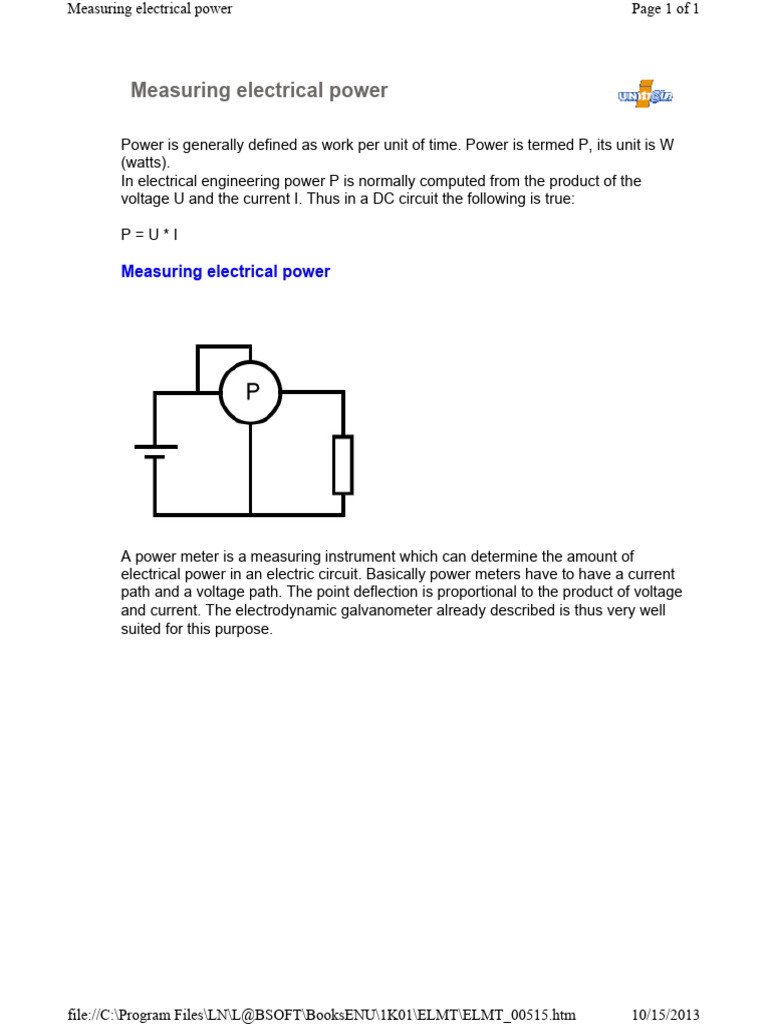 Electrical Power Measurement Guide | PDF