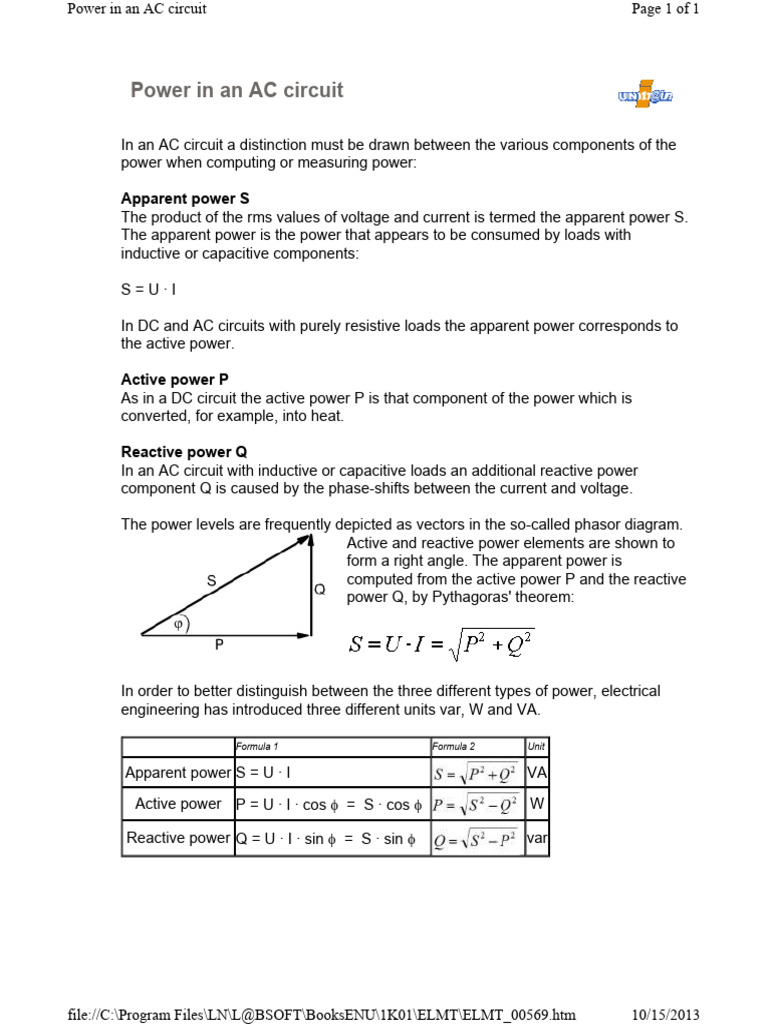 02-Power in An AC Circuit | PDF