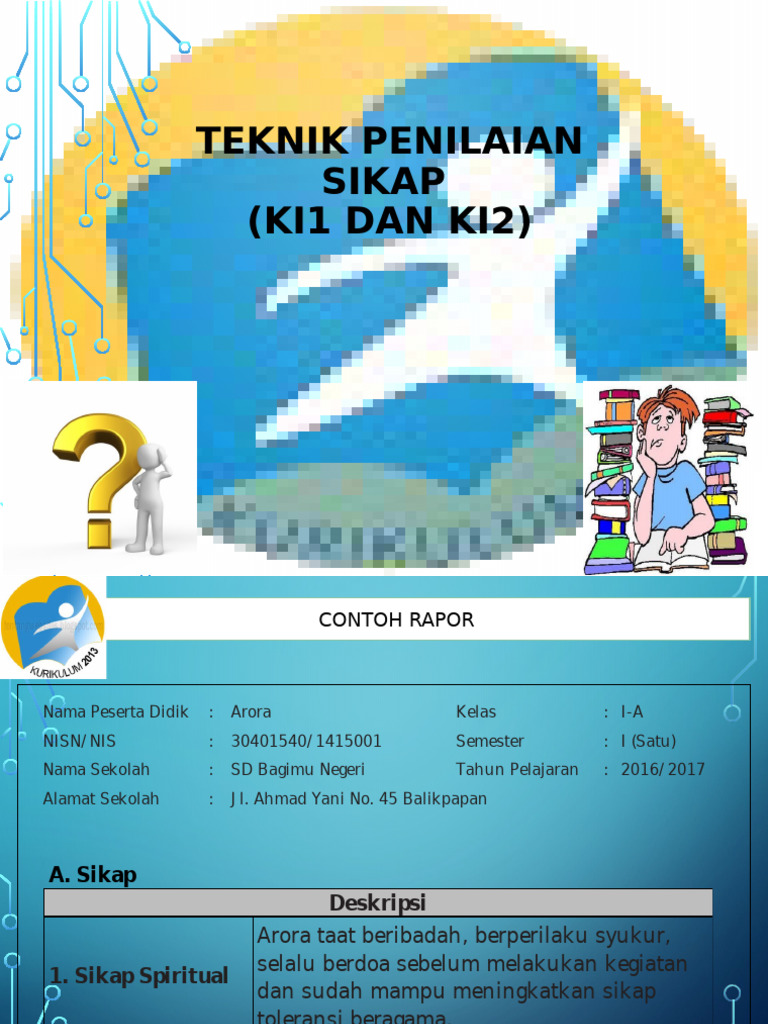 Penilaian Sikap Arora di Sekolah | PDF