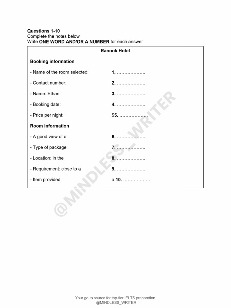(@MINDLESS - WRITER) Authentic Listening Test | PDF