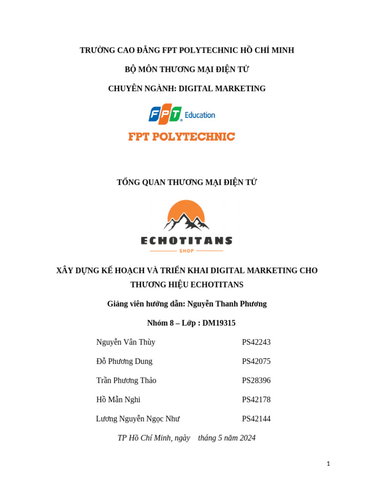 ASM FINAL - Nhom8 - TMDT - DM19315 | PDF