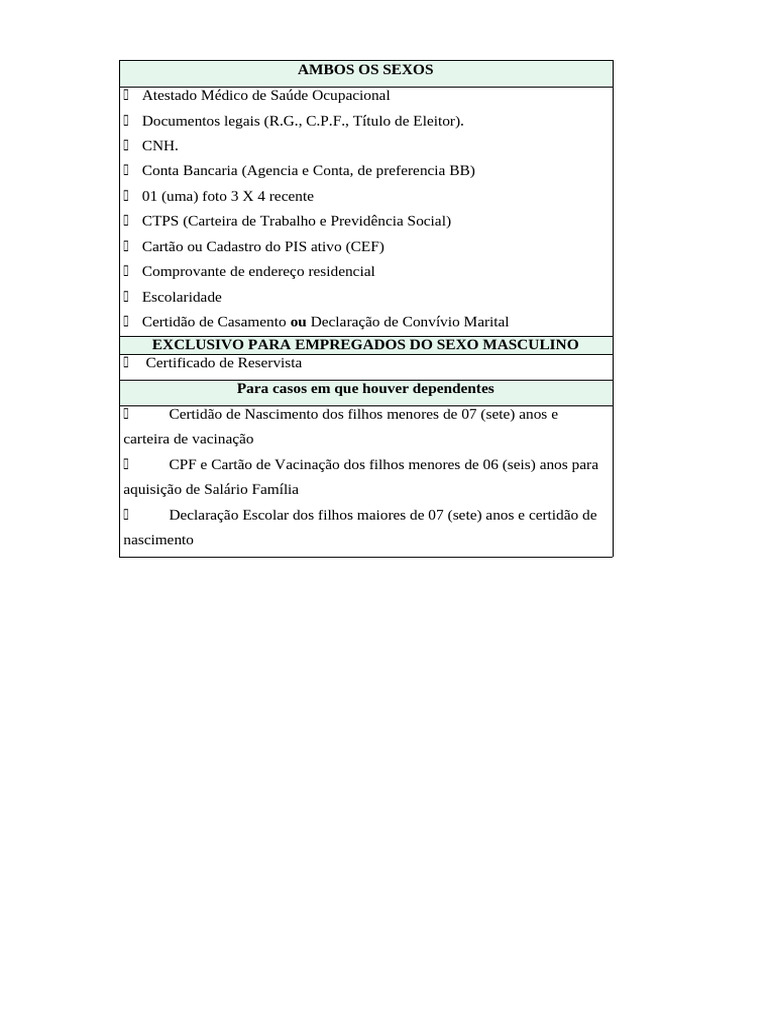 Documentos Para Registro | PDF