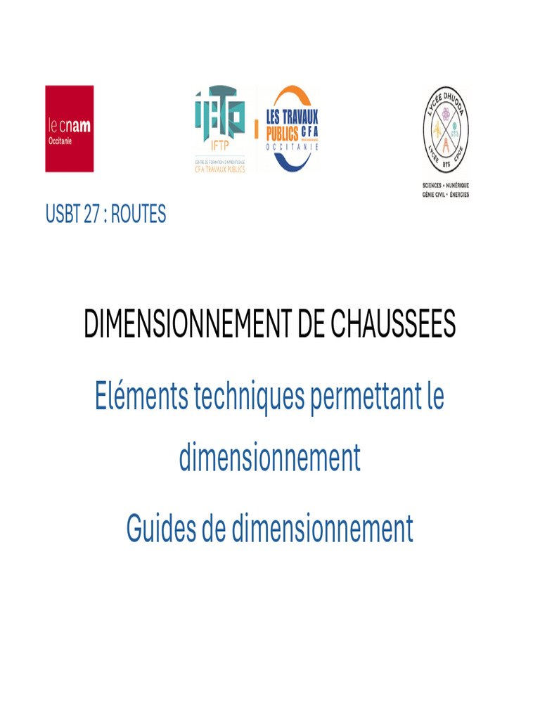 Dimensionnement des chaussées selon SETRA | PDF | Béton | Camion
