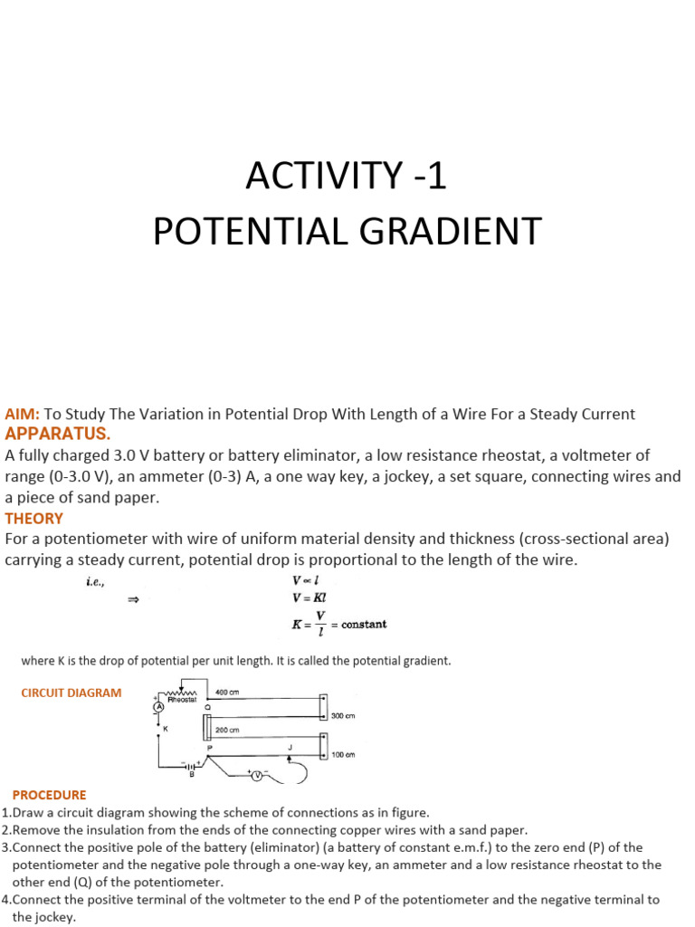 Activity-1 Potentail Gradient | PDF